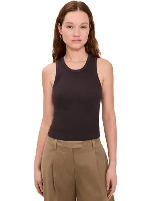 Alo Yoga Micro Waffle Comfort Bra Tank Top In Cherry Cola - 40