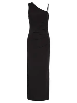 Max Mara One-shoulder Stretch-jersey Midi Dress - Black