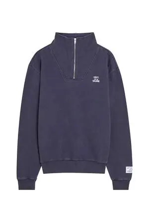 GALLERY DEPT. Logo Half-zip Cotton Sweatshirt - Navy
