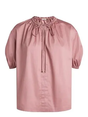 JOSEPH Cotton Sateen Nador Blouse