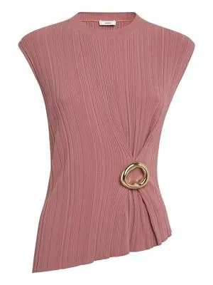JOSEPH Kenit Plissé Top - Pink