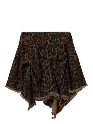 ALLSAINTS Denim Crissy Mini Skirt - Brown