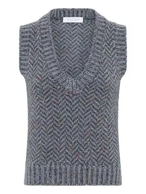 Gabriela Hearst Cresset Knit Cashmere Vest - Grey