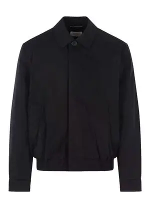 Saint Laurent Cotton Shirt Jacket Blue
