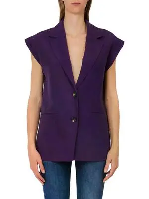 Liu Jo Button Waistcoat - Purple