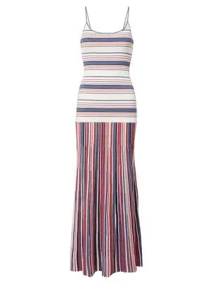 Faithfull The Brand Citara Striped Cotton-blend Maxi Dress - Multicoloured