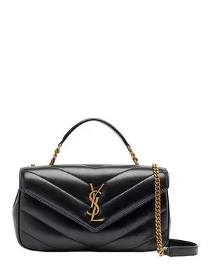 Saint Laurent Loulou Matelassé Leather Top-handle Bag - Black