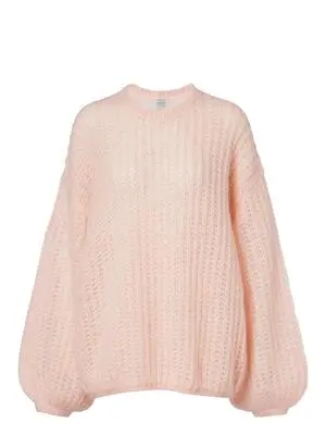TOTÊME Open-Knit Mohair-Blend Oversized Sweater