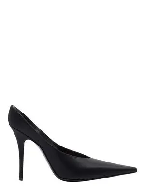 Amina Muaddi Anok Satin Mules - Black