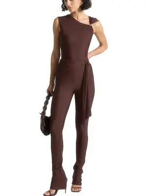 Manière De Voir Eiffel Zip Bodysuit - Brown