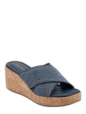 Easy Spirit Fawn Wedge Slide Sandal Wide Width Dbl01