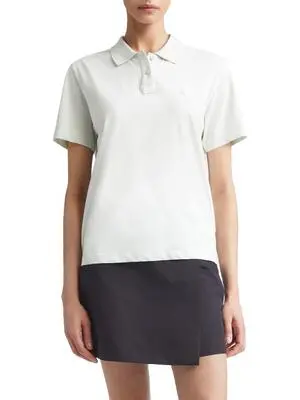 MONCLER Pleated Back Mixed Media Polo