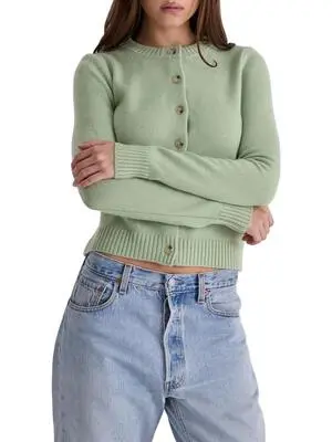 House Of Cb Signature Crewneck Cardigan - Matcha