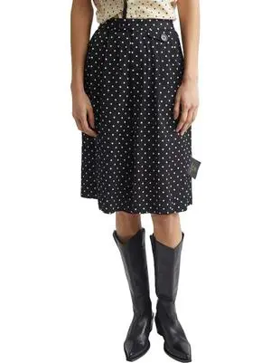 Undercover Polka Dot Wide Leg Shorts - Black Base