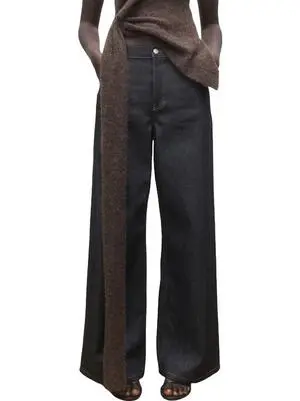 MANGO Mid-Rise Wide-Leg Jeans