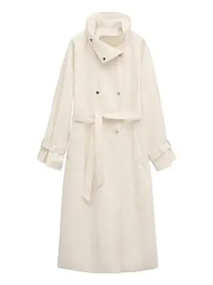 MANGO Oversized Cotton-Blend Trench Coat