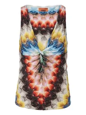 Missoni Gathered Lamé Top - Multicoloured