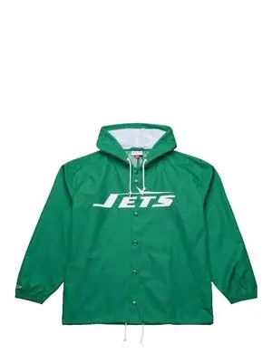 Mitchell & Ness New York Jets Coaches Full-snap Hooded Windbreaker Jacket - Green