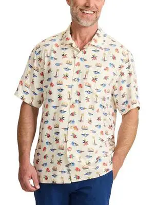 Tommy Bahama Wave Cruiser Silk Camp Shirt - Continental