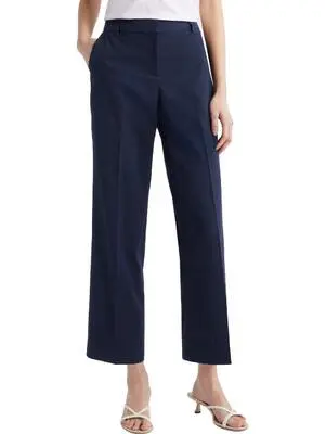 ANNE KLEIN Stripe Straight-Leg Ankle Trousers