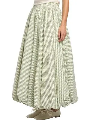 Cinq À Sept Sophie Stripe Cellah Skirt - Ivory/lime