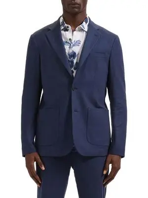 Bugatchi Aerolinen Linen Blend Sport Coat Navy