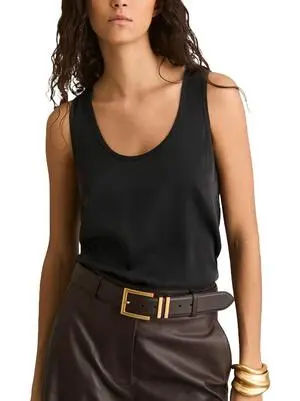 REISS Ruby Scoop Neck Tank Black
