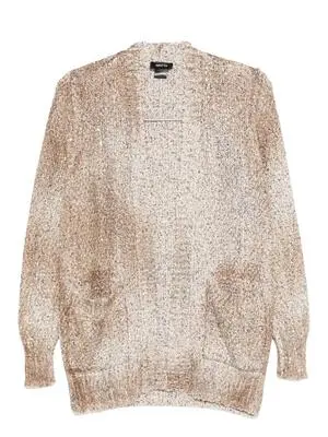 Avant Toi Cotton V-neck Cardigan - Brown