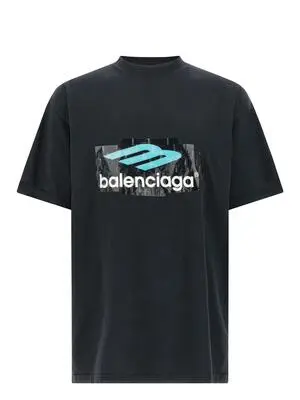 Balenciaga Printed T-shirt - Black