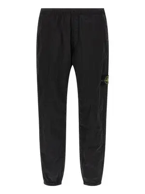 Stone Island Joggers With Logo - Black
