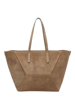 Brunello Cucinelli Leather Shopper - Brown