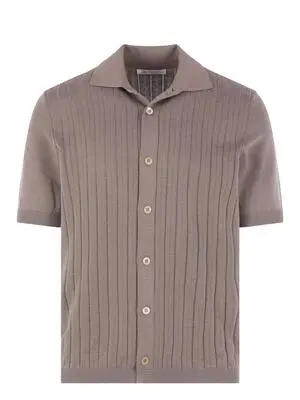 Brunello Cucinelli Knitted Cotton Cardigan - Brown