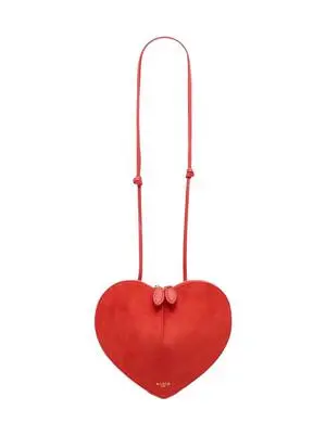 Alaïa Le Coeur Suede Crossbody Bag - Orange