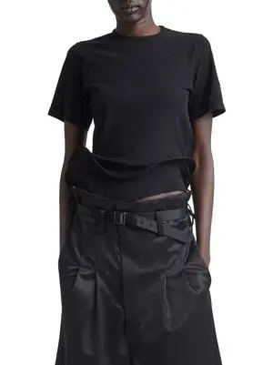 Junya Watanabe Wired Cutout Mesh T-shirt - Black