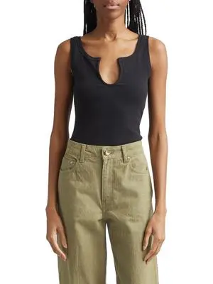 Ossou Sierra Double Scoop Rib Tank - Black