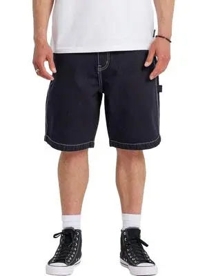 Quiksilver Cotton Denim Cargo Shorts - Indigo Rinse