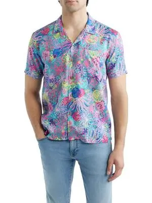 BOARDIES Coral Print Camp Shirt - Multi