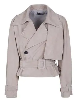 DRHOPE Suede Mini Trench
