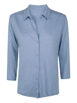 Majestic International Classic Linen Shirt - Blue