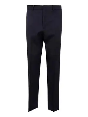 JIL SANDER Classic Wool Trousers - Blue