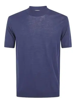 NUUR Short Sleeved Turtle Neck T-shirt - Blue