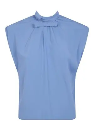 DRHOPE Silk Blend Bow Blouse