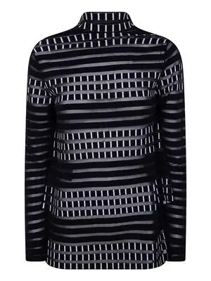 PIERANTONIOGASPARI Asymmetrical Jacquard Pullover - Black