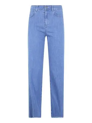 ANNECLAIRE Wide-Leg Medium-Waist Jeans