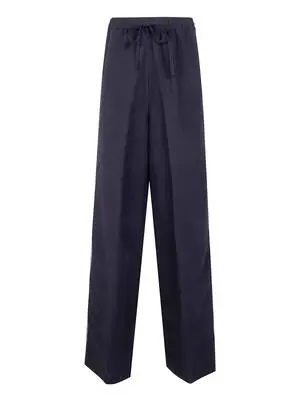 AVIU` Embroidered Viscose Linen Trousers