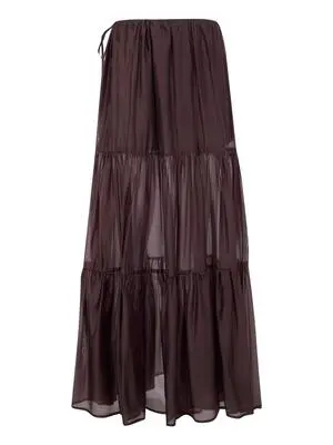 TWINSET Lyocell Blend Skirt - Brown