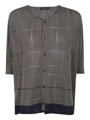 Y`S Drop Shoulder Medium Length Cardigan