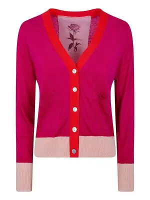 IN BED WITH YOU V-neck Printed Cardigan - Pink