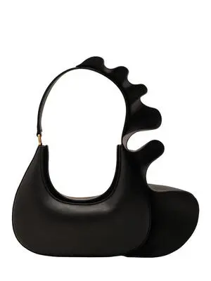 Cult Gaia Zoella Leather Shoulder Bag - Black