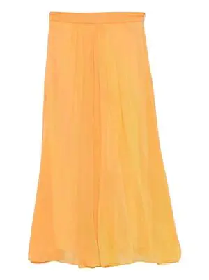 FORTE_FORTE A-line Pleated Skirt - Orange